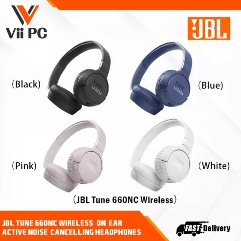 JBL Tune 660NC Wireless, on-ear, active noise-cancelling headphones, Audio, Headphones ...