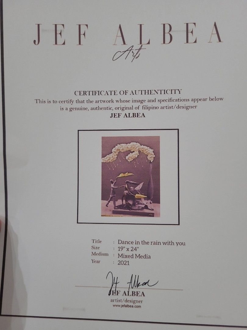 Jef Albea Dance In The Rain With You, Hobbies & Toys, Stationary ...