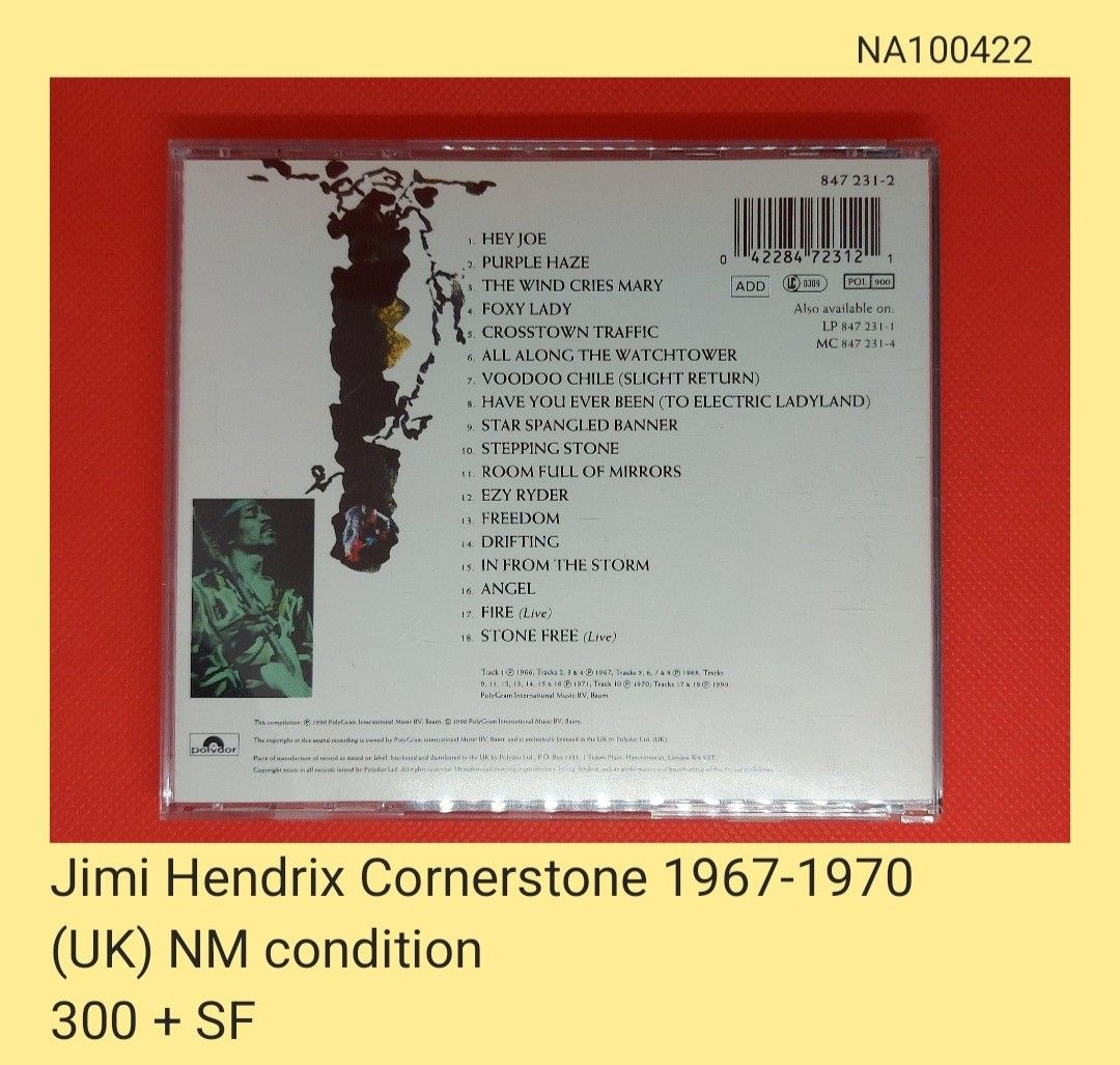 Jimi Hendrix Cornerstone 1967 - 1970 CD (unsealed), Hobbies & Toys ...