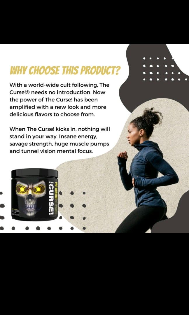 JNX Sports The Curse Pre-Workout, Health & Nutrition, Health ...
