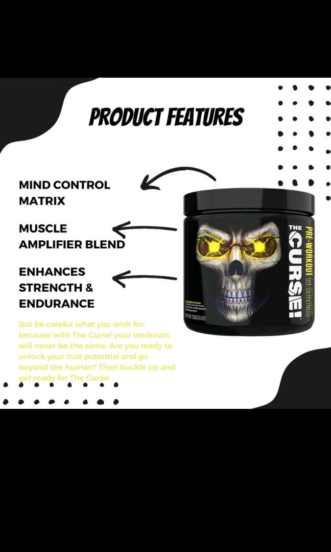JNX Sports The Curse Pre-Workout, Health & Nutrition, Health ...