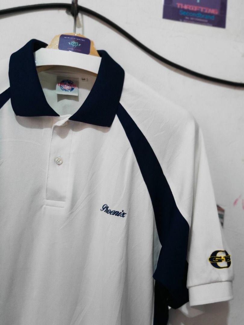Kaos Polo Only One Design Putih Garis Dongker Phoenix, Fesyen Pria ...