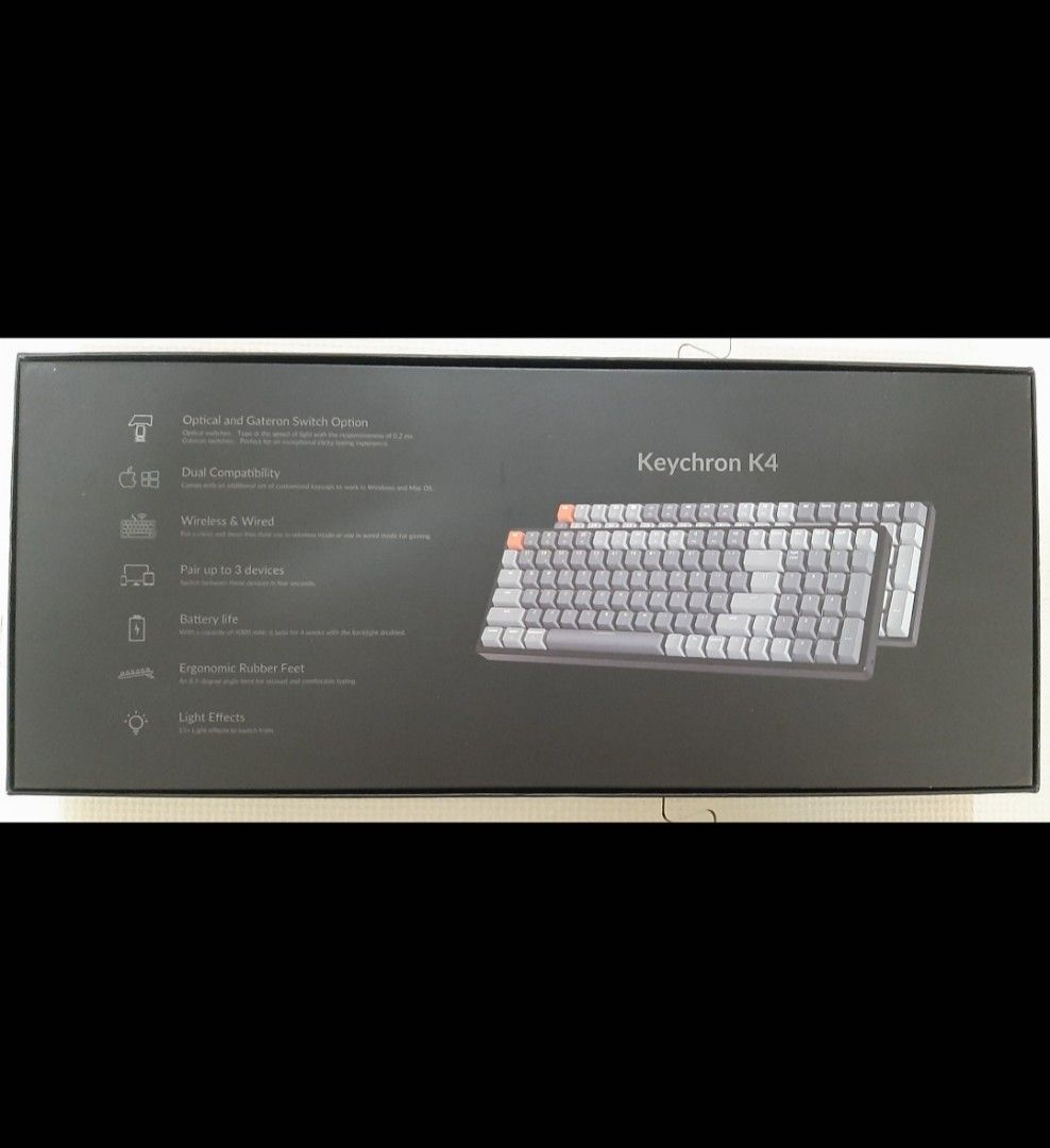 Keychron K4 V2 White LED Backlight Red Gateron Switch Wired USB ...