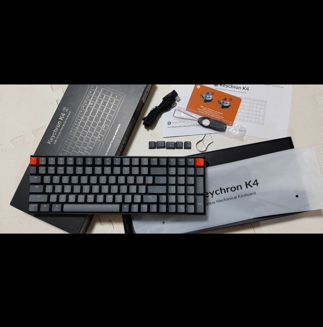 Keychron K4 V2 White LED Backlight Red Gateron Switch Wired USB ...