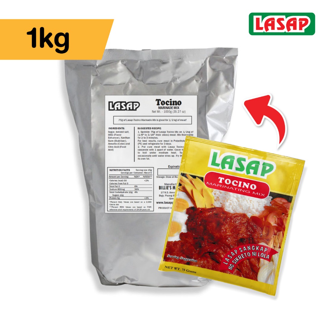 LASAP Tocino Marinating Mix 1kg (Institution), Food & Drinks, Spice ...