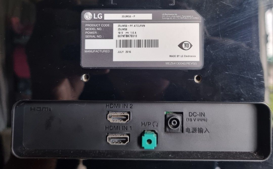 LG ULTRA WIDE MONITOR (LG25UM58), Computers & Tech, Parts & Accessories ...