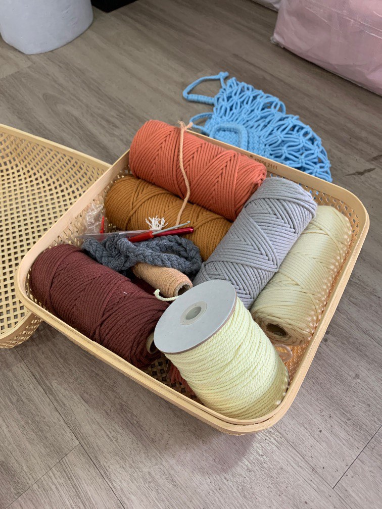 Macrame strings assorted colours, Hobbies & Toys, Stationery & Craft ...
