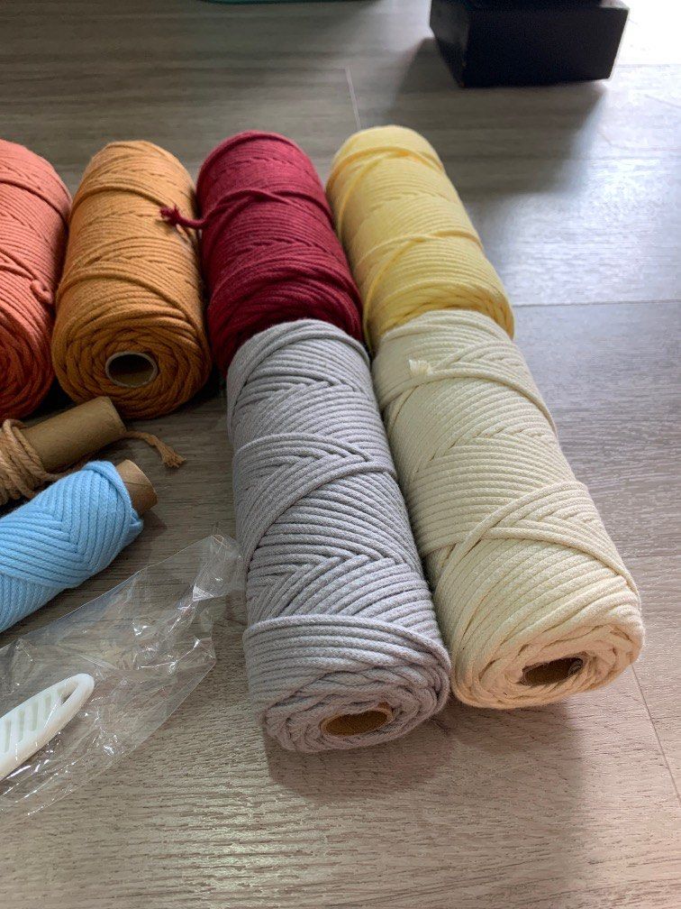 Macrame strings assorted colours, Hobbies & Toys, Stationery & Craft ...