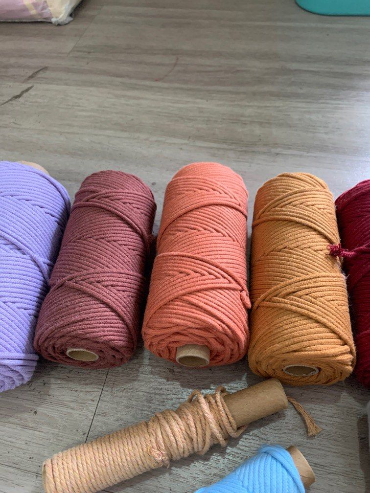 Macrame strings assorted colours, Hobbies & Toys, Stationery & Craft ...