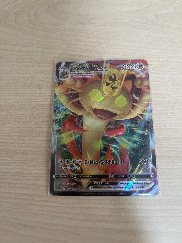 Meowth Vmax, Hobbies & Toys, Toys & Games on Carousell