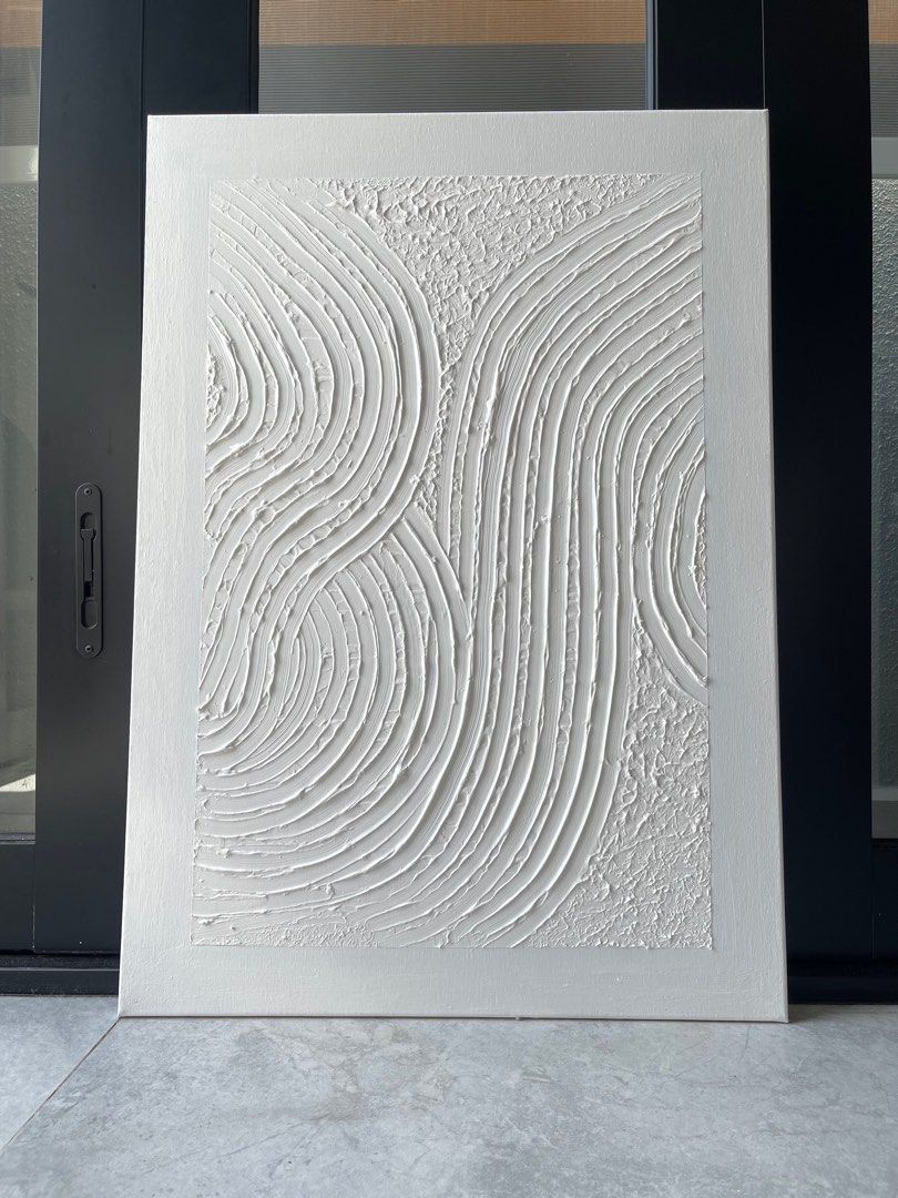 Minimalist textured art, Furniture & Home Living, Home Decor, Wall ...