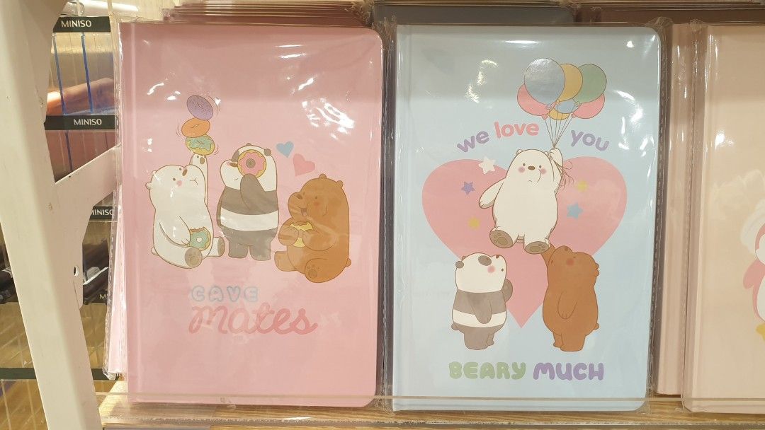 Miniso We Bare Bears A5 Memo Book, Hobbies & Toys, Stationery & Craft ...