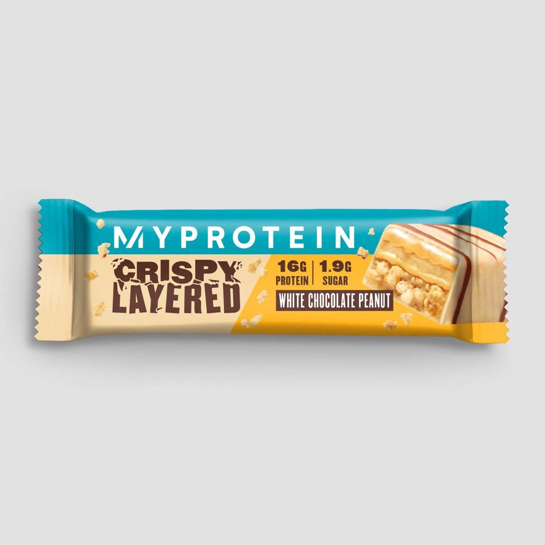 MyProtein Crispy Layered Bar - White Chocolate Peanut, Toasted ...
