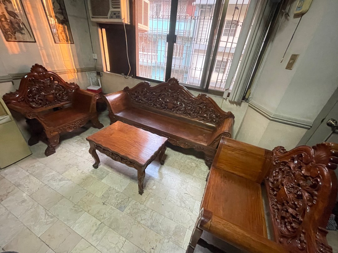 Narra Sala Set, Furniture & Home Living, Furniture, Sofas on Carousell
