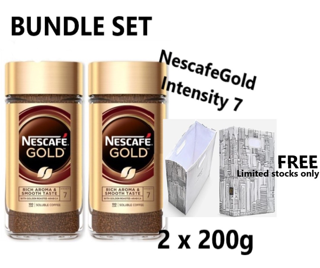 Nescafe Gold Intensity 7 (2 x 200g) w/ Hand bag, Food & Drinks ...