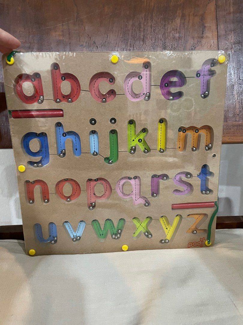 *NEW *Wooden Magnetic alphabet learning board, Babies & Kids, Infant ...