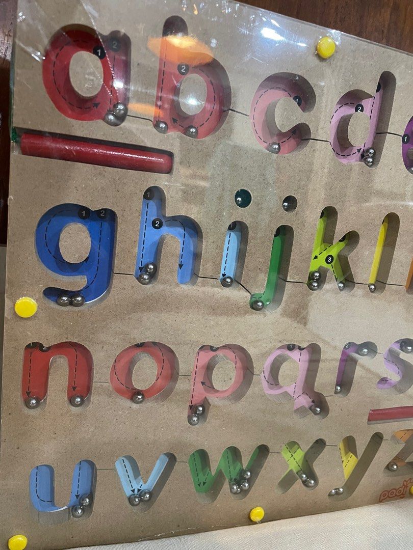 *NEW *Wooden Magnetic alphabet learning board, Babies & Kids, Infant ...