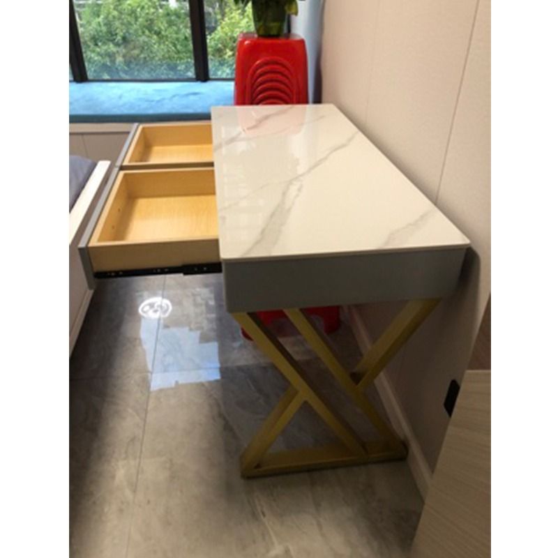 Office Table With Drawer Study Table Sintered stone TOP & Study Table ...