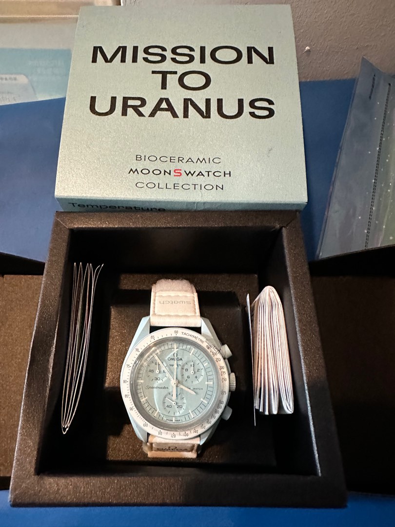 Omega x Swatch Mission To Uranus, Luxury, Watches on Carousell