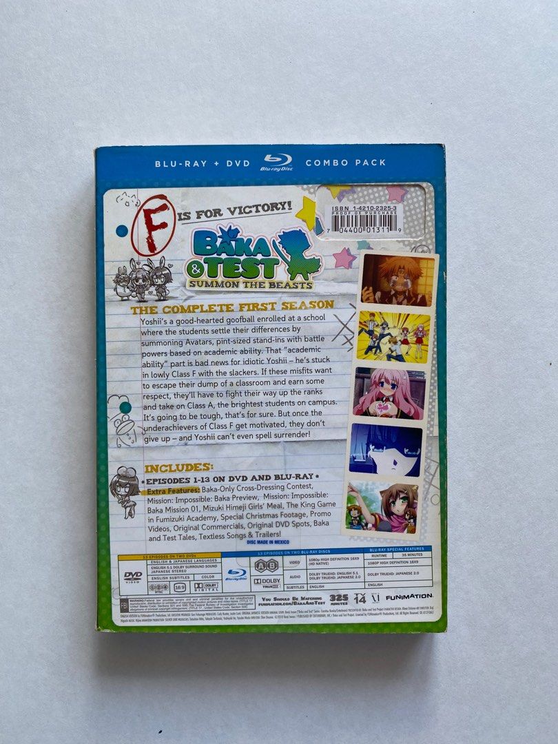 Original Anime DVD & Blu Ray : Baka & Test (Season 1), Hobbies & Toys ...