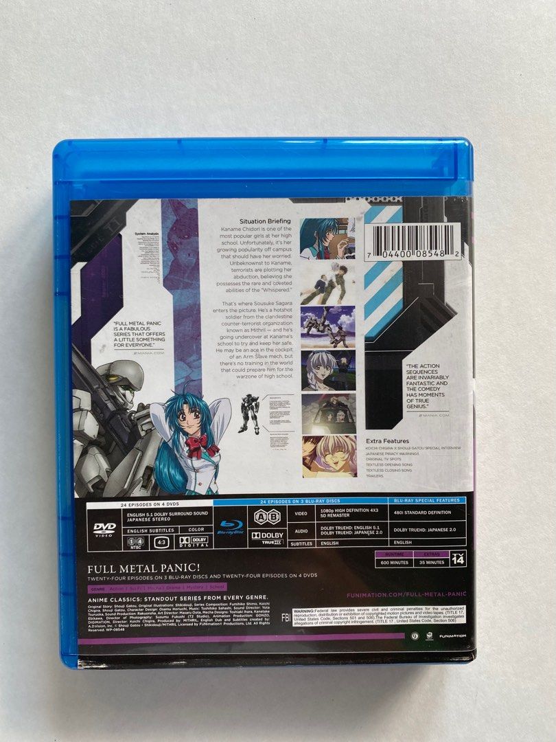 Original Anime DVD & Blu Ray : Full Metal Panic!, Hobbies & Toys, Music ...