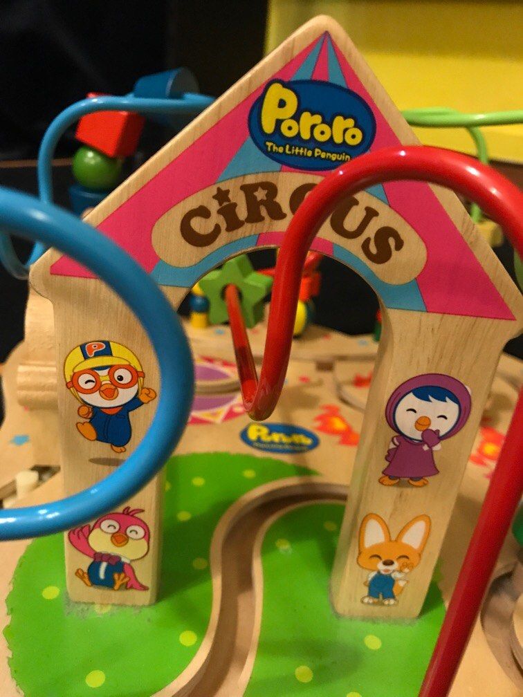 Original Wooden Pororo toy for infants, Babies & Kids, Infant Playtime ...