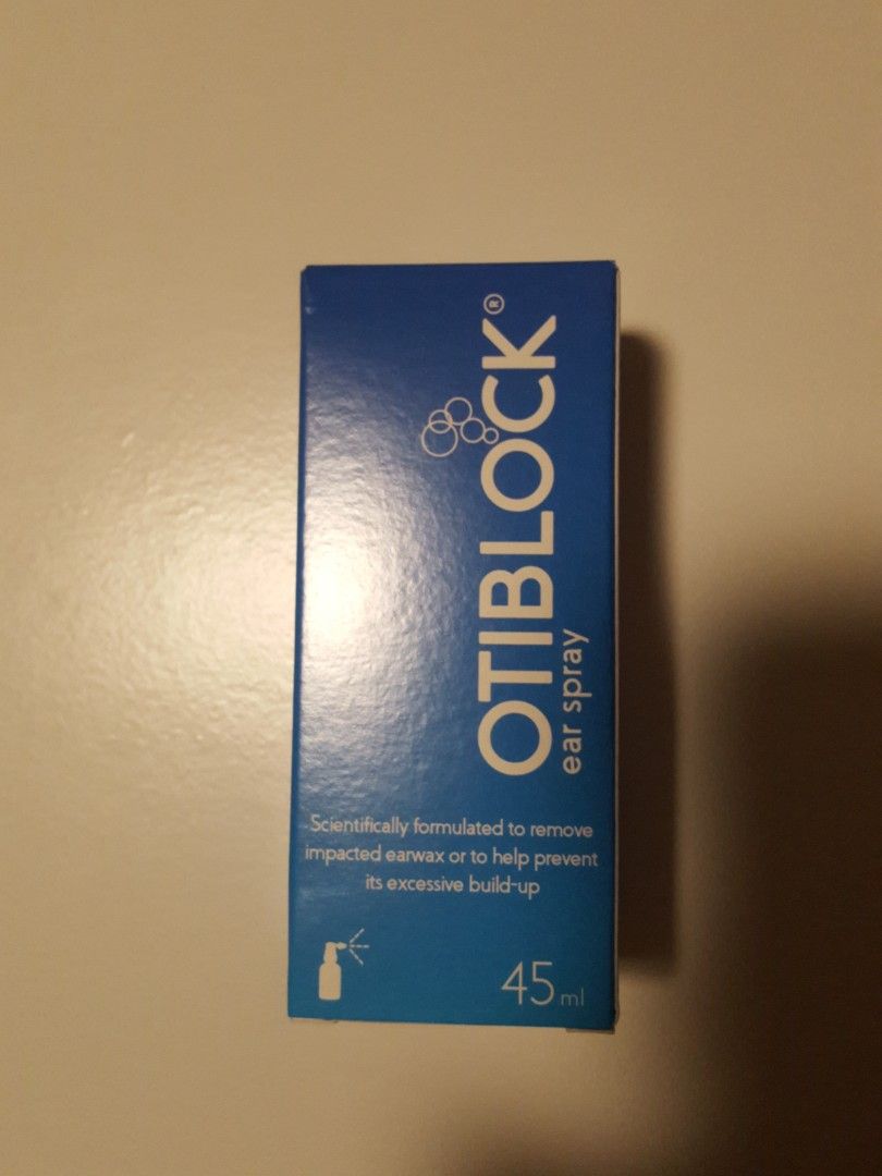 Otiblock Ear Spray 45ml, Health & Nutrition, Assistive & Rehabilatory ...