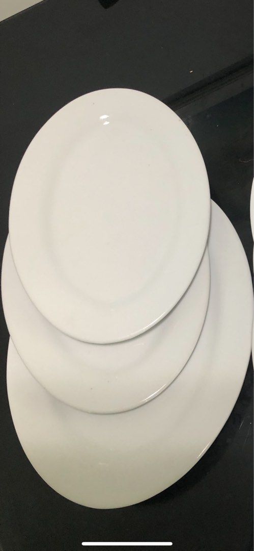 Oval plates, Furniture & Home Living, Kitchenware & Tableware ...