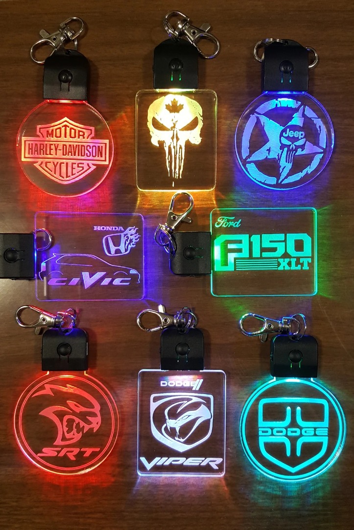 Personalize Rechargeable LED keychain, Custom Multicolour Colour ...