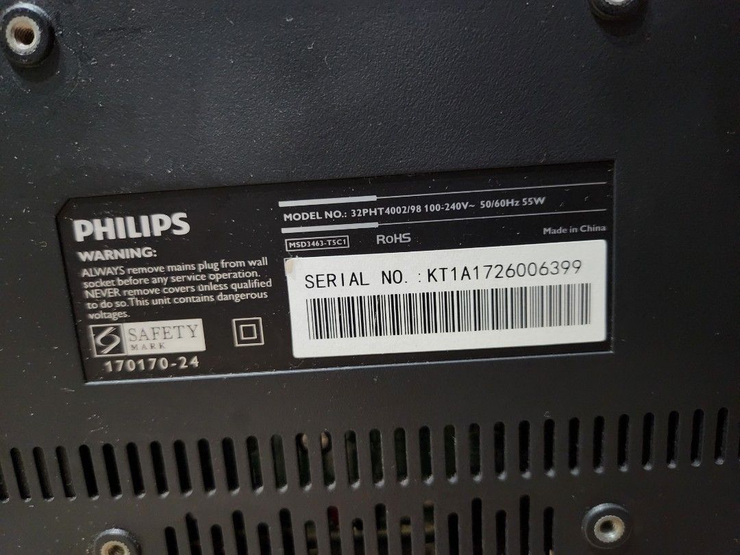 Philips 32" HD TV, TV & Home Appliances, TV & Entertainment, TV on ...