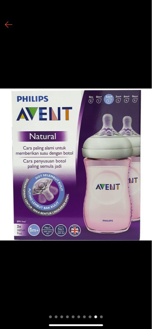 Philips Avent Natural Milk Bottles 260ML, Babies & Kids, Nursing ...