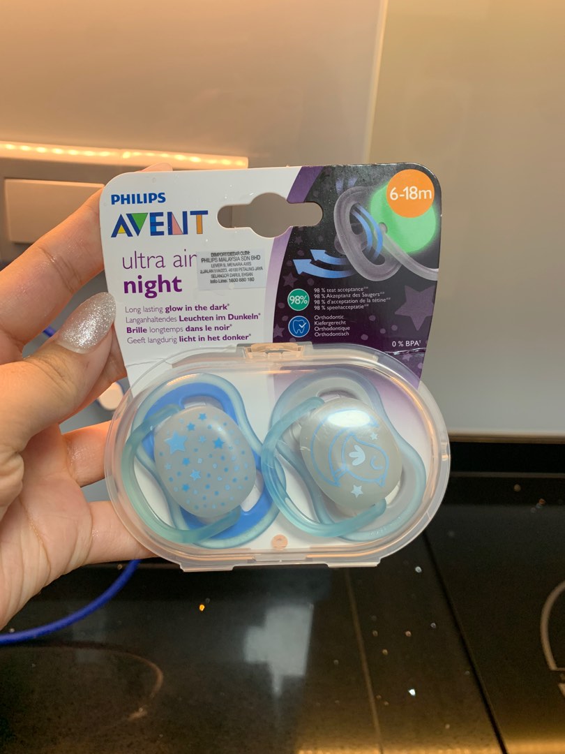 Philips Avent Pacifier (ultra air night), Babies & Kids, Nursing ...