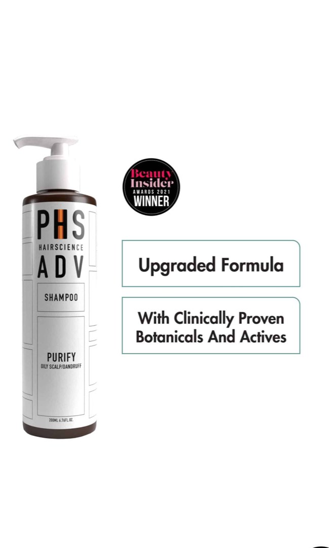 PHS Hairscience ADV Purify Shampoo 200ml, Beauty & Personal Care, Hair ...