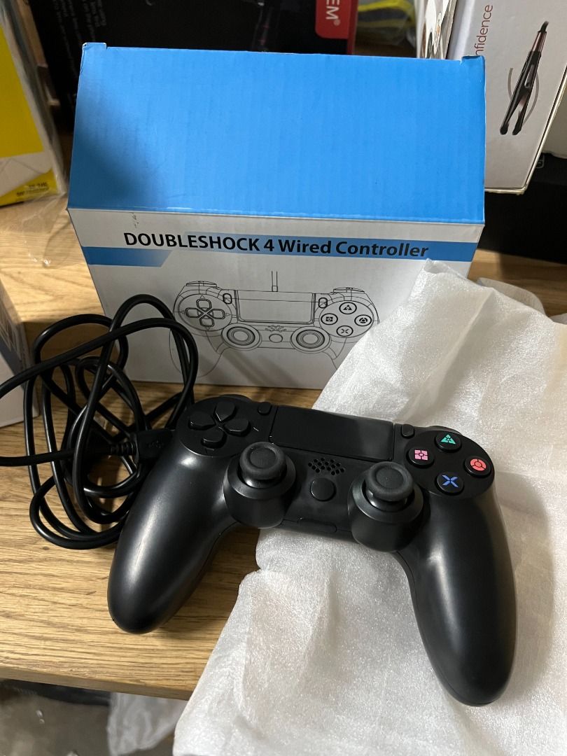 PS4 Controller, Vinsic Wired Gamepad Joystick Controller for PlayStation 4, Dual Vibration Motor ...