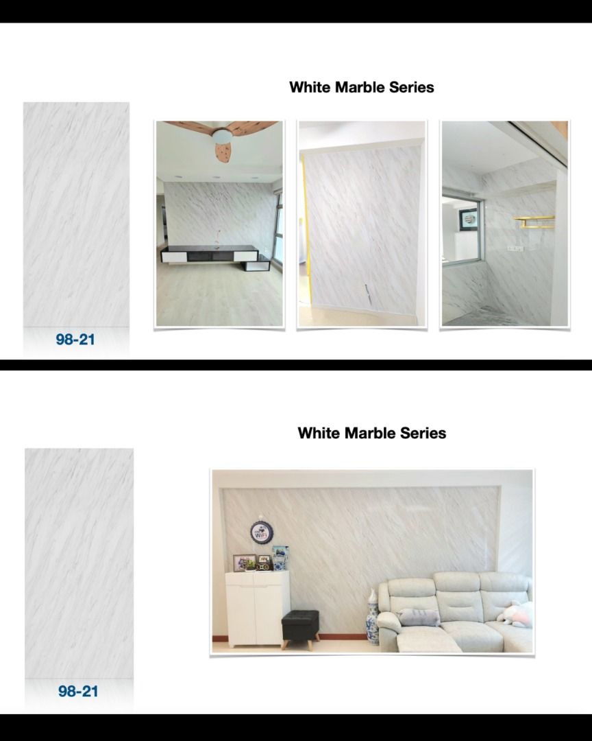 PVC MARBLE WALL DECORATIVE PANEL | WATERPROOF | HEAT and HIGH SCRATCH ...