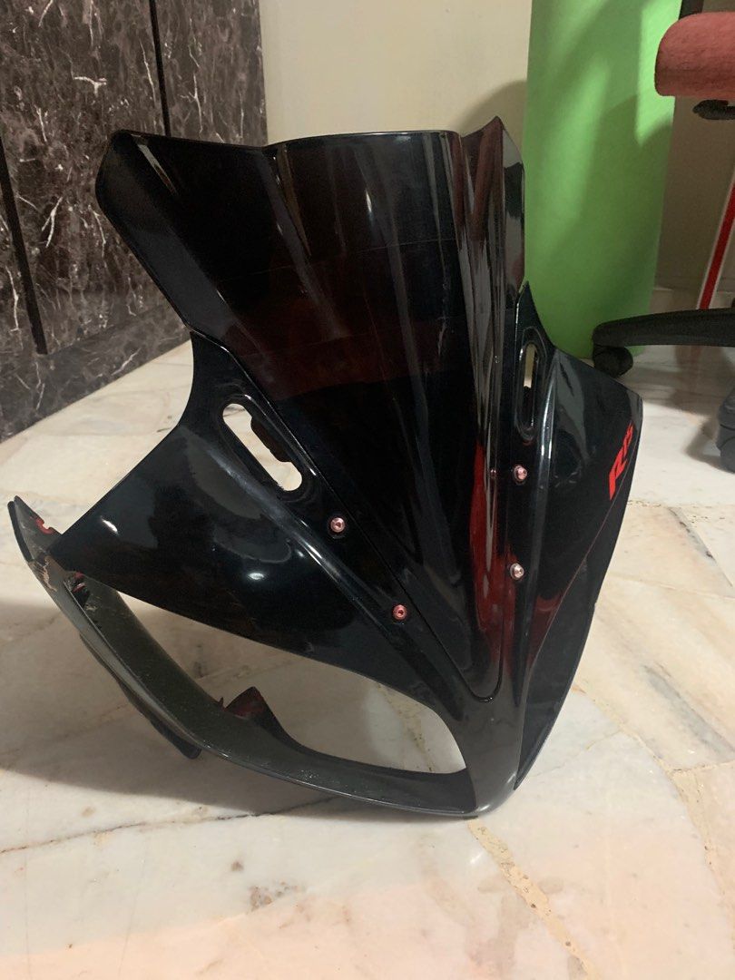 R15 V2 Glossy Black head cowl, Motorcycles, Motorcycle Accessories on ...