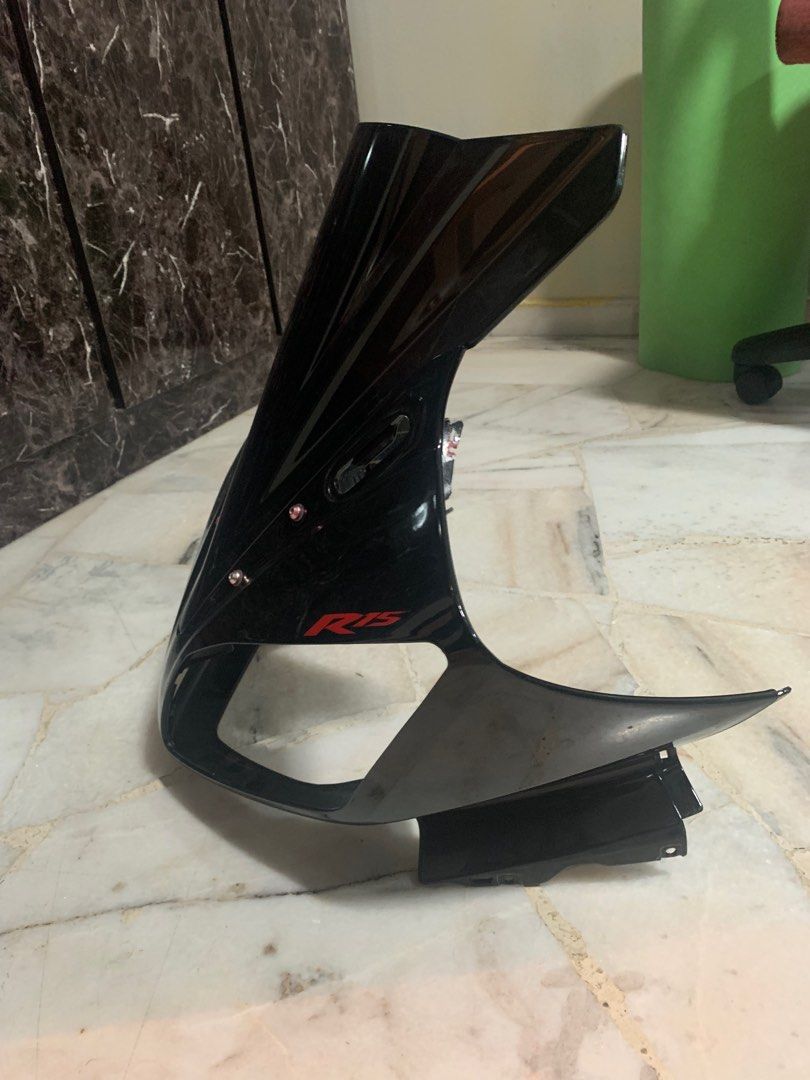 R15 V2 Glossy Black head cowl, Motorcycles, Motorcycle Accessories on ...
