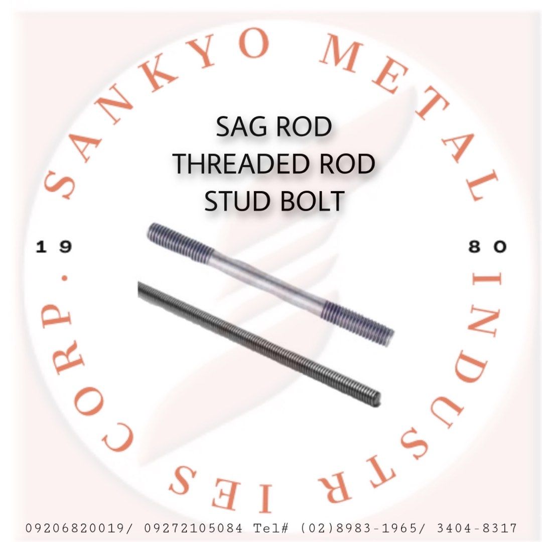 Sag rod or Stud bolt and Straight Anchor Bolt, Commercial & Industrial ...