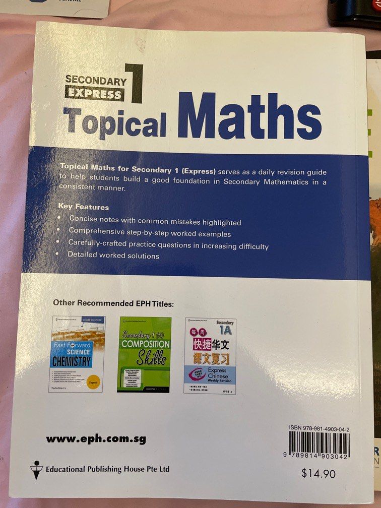 Secondary 1 Express Topical Math Book, Hobbies & Toys, Books ...