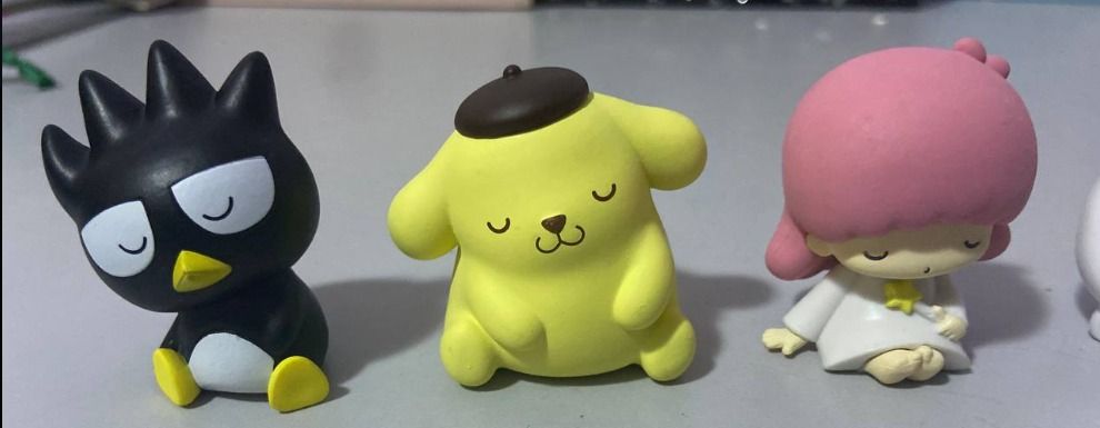 Set of 6 Japan Sanrio Sleeping Character Figurines (Cinnamoroll, Hello ...