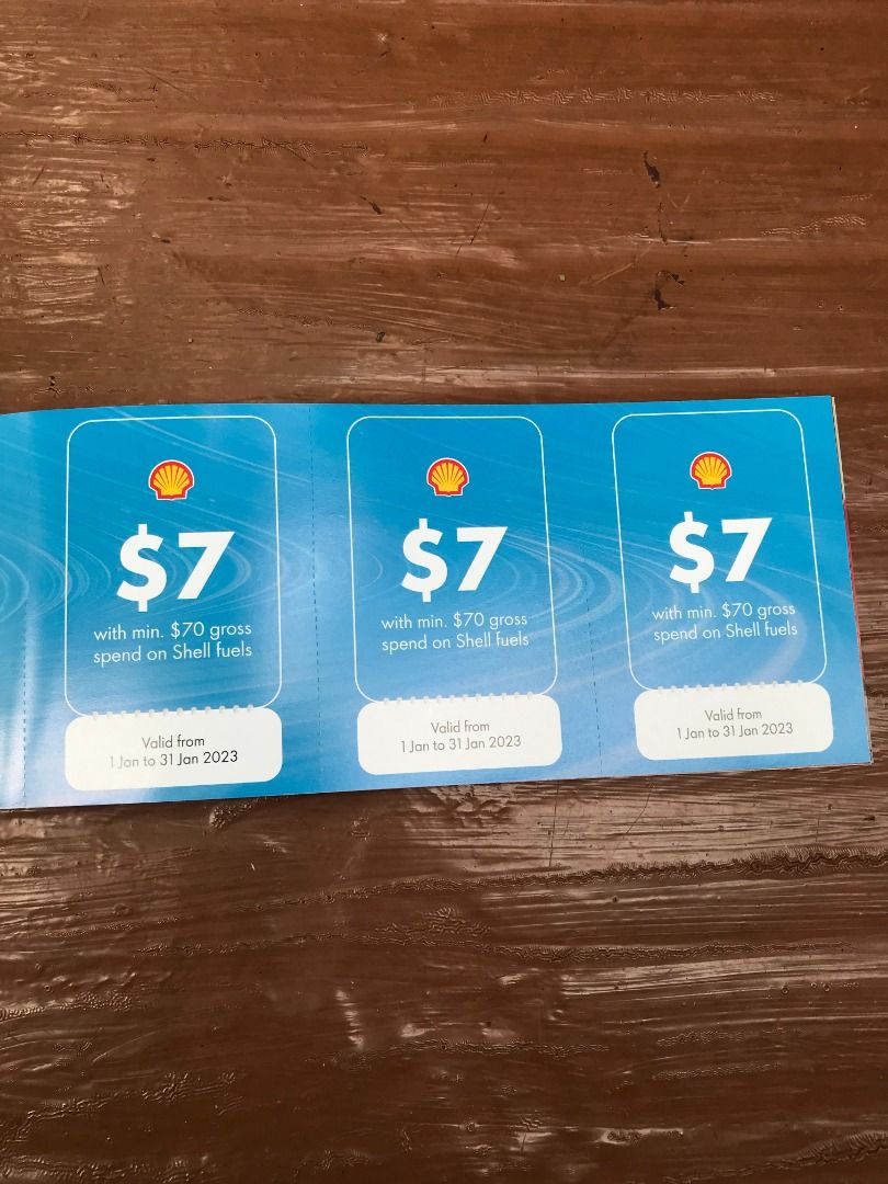 Shell petrol vouchers $7 discount for $70 of fuel x 3 for Jan 2023 for ...