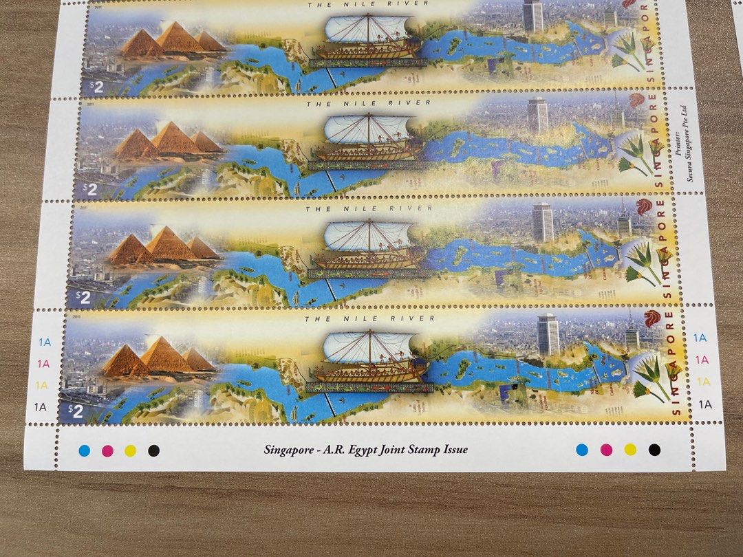 Singapore’s- Egypt Joint Stamp 10x, Hobbies & Toys, Memorabilia ...
