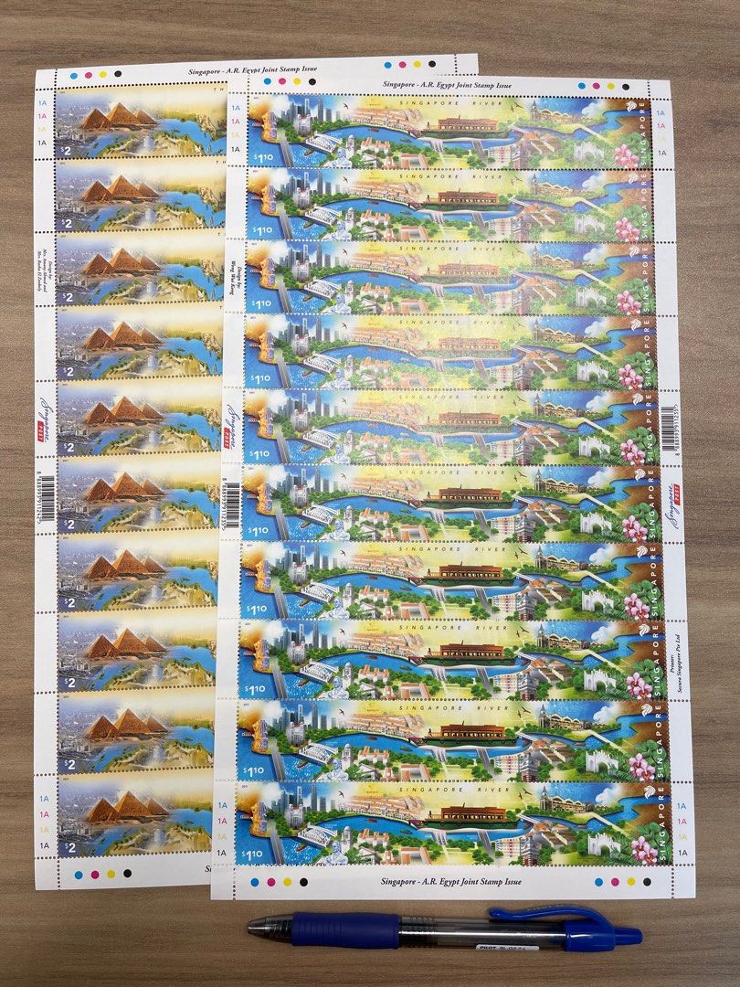 Singapore’s- Egypt Joint Stamp 10x, Hobbies & Toys, Memorabilia ...