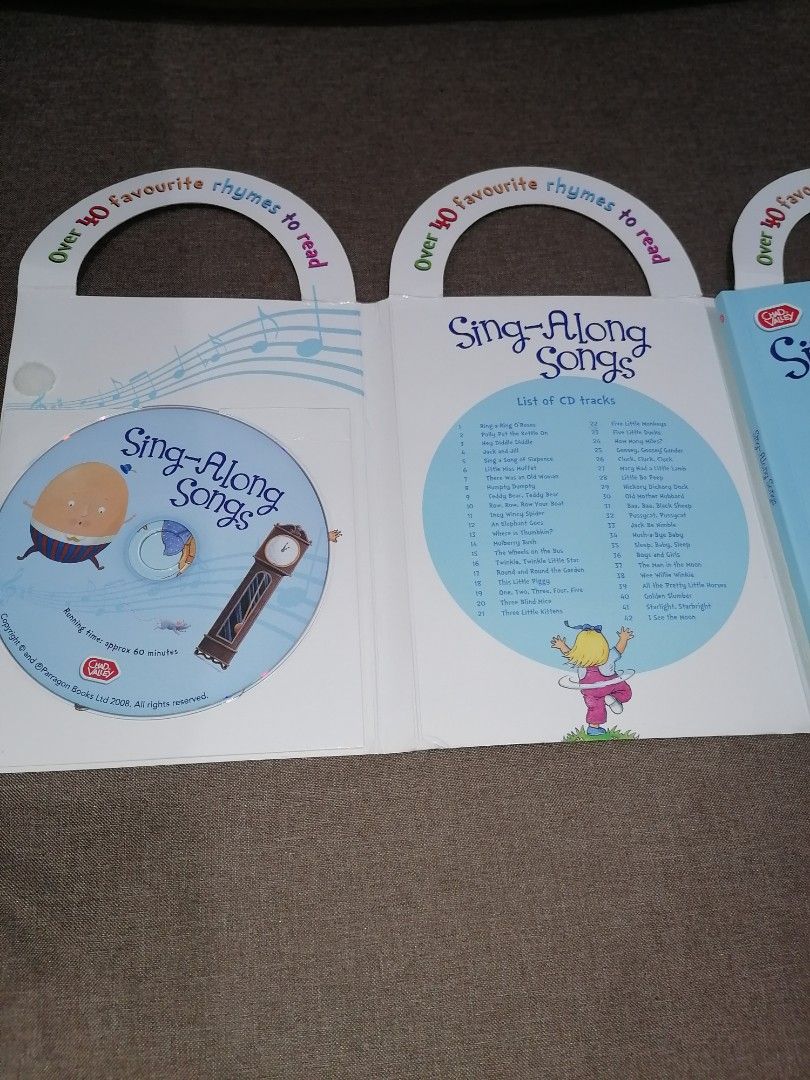 Sing-Along Songs (nursery rhymes song book w/ CD), Hobbies & Toys ...