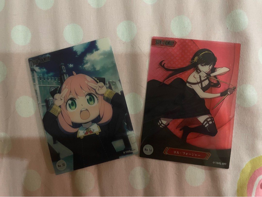 spyxfamily anya and yor clear cards, Hobbies & Toys, Memorabilia ...