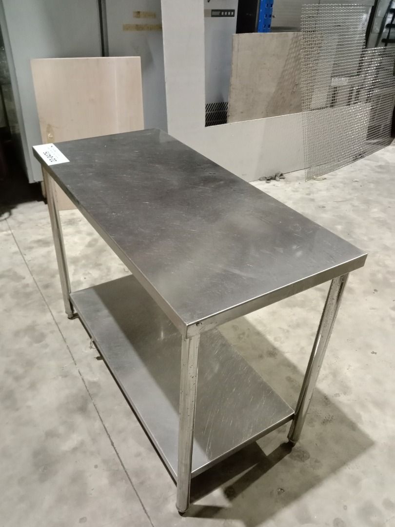 Stainless steel 2 tier work table, Furniture & Home Living, Kitchenware ...