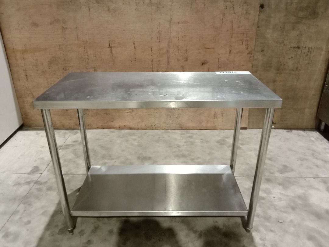 Stainless steel 2 tier work table, Furniture & Home Living, Kitchenware ...