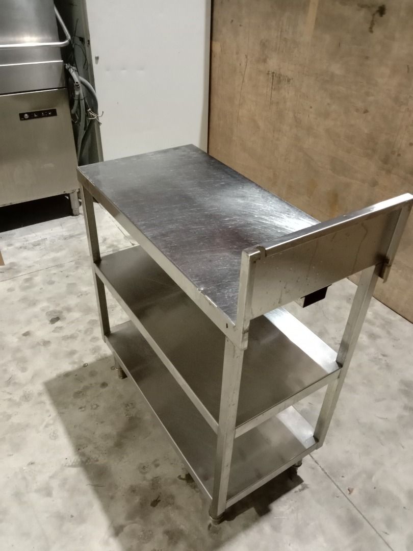 Stainless steel 3 tier work table, Furniture & Home Living, Kitchenware ...