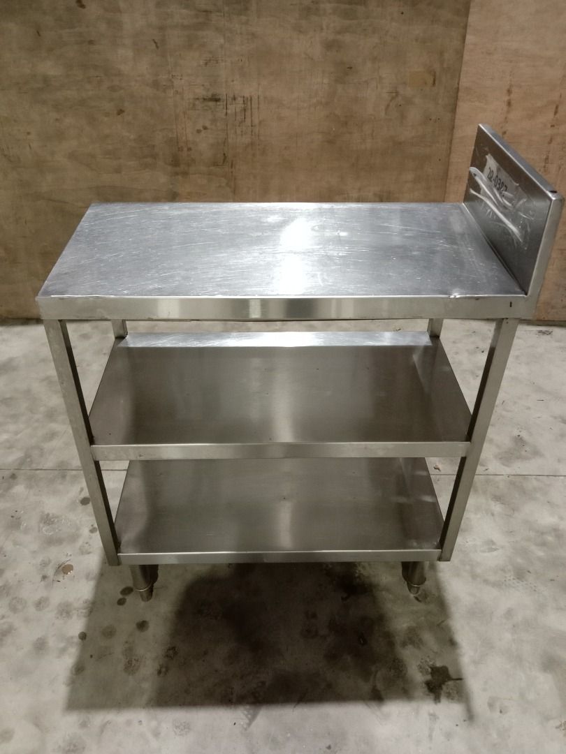 Stainless steel 3 tier work table, Furniture & Home Living, Kitchenware ...