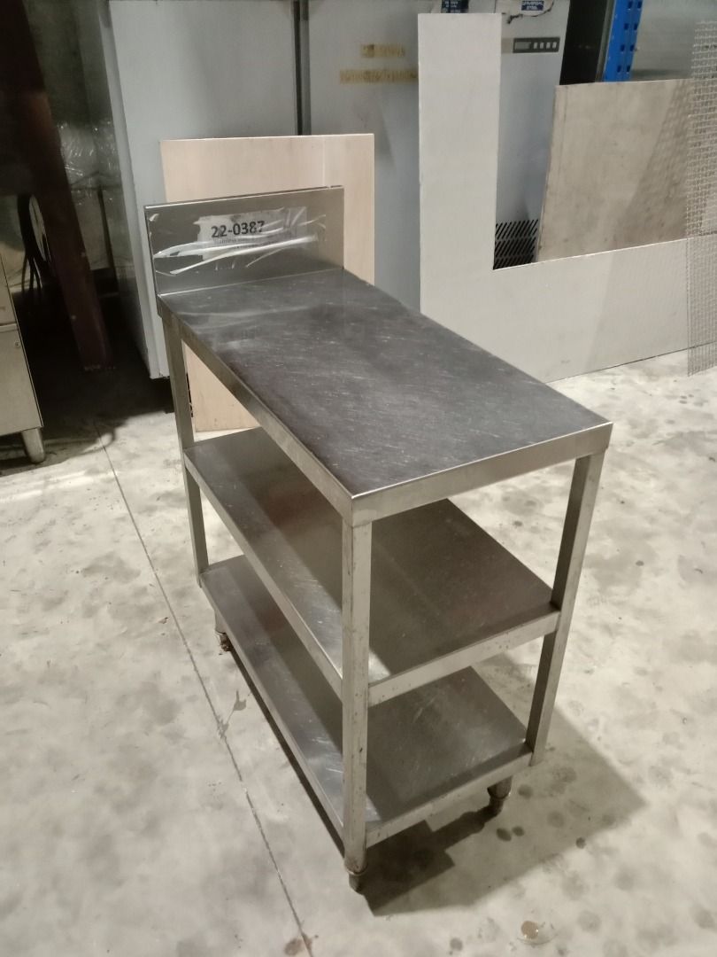 Stainless steel 3 tier work table, Furniture & Home Living, Kitchenware ...